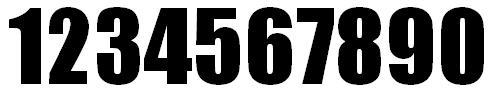 Inlaid solid 3 numbers